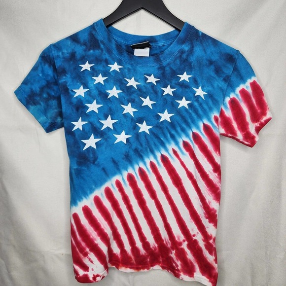 Liquid Blue | Shirts & Tops | Vintage Liquid Blue Tie Dye Stars Stripes ...